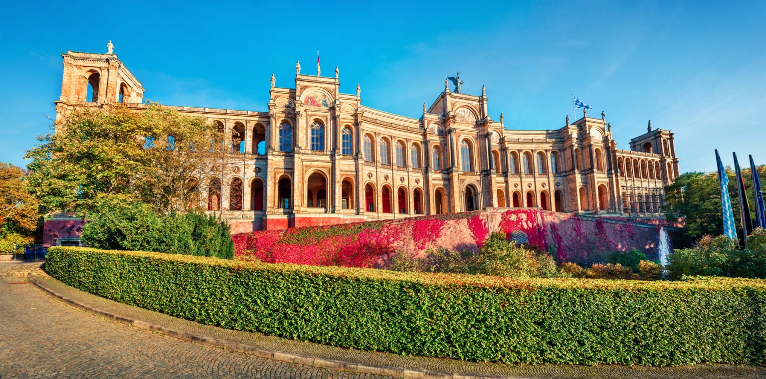 City Tour through Munich with the red double-decker buses